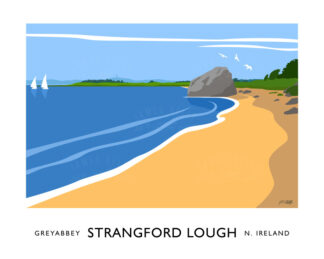 STRANGFORD LOUGH travel poster – JAMES KELLY ART