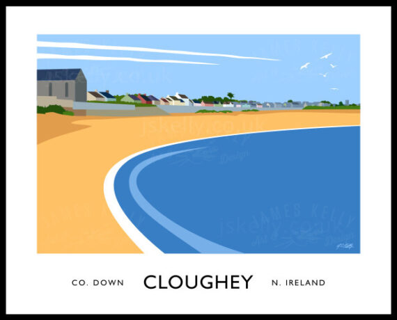 Cloughey - Tourism poster art prints of Northern Ireland