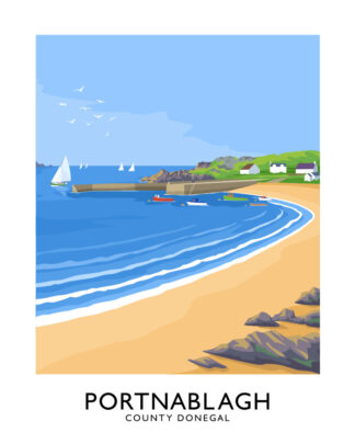 PORTNABLAGH travel poster – JAMES KELLY ART